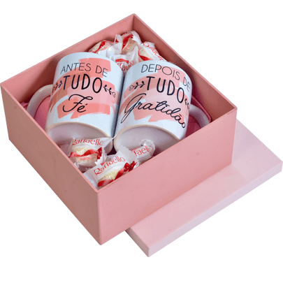 Cesta Kit Caneca com Chocolate Para Presente :: InterFlores